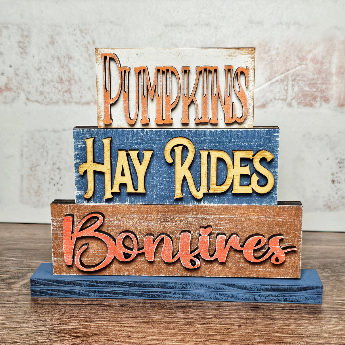 DIY Mini Pumpkins Hay Rides Bonfires Shelf Sitter – Olive + Oak