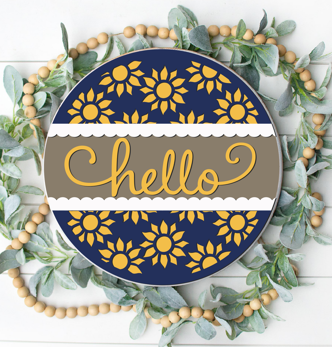 DIY Hello Sunflower Border Door Hanger – Olive + Oak