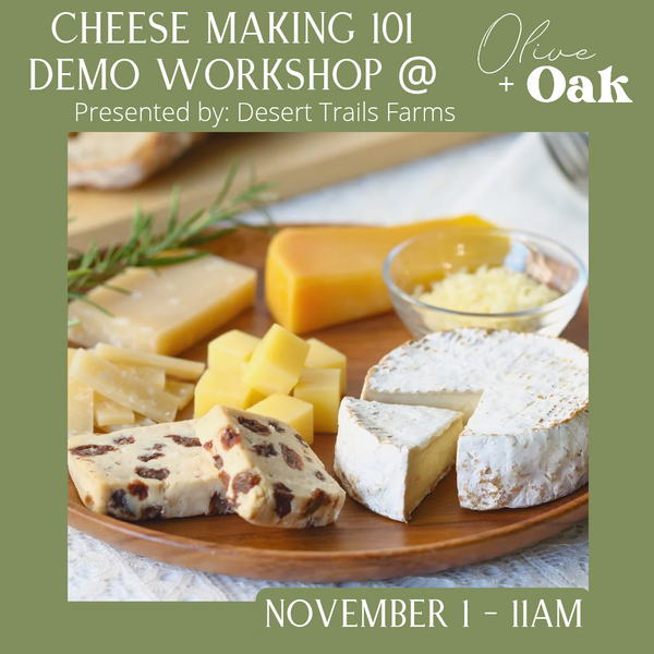 Cheese Making 101 Workshop - November 1st @ 11am – Olive + Oak